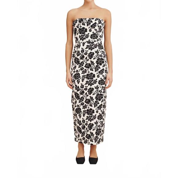 Posse | Dresses | New Posse Romeo Strapless Dress In Bone Black | Poshmark